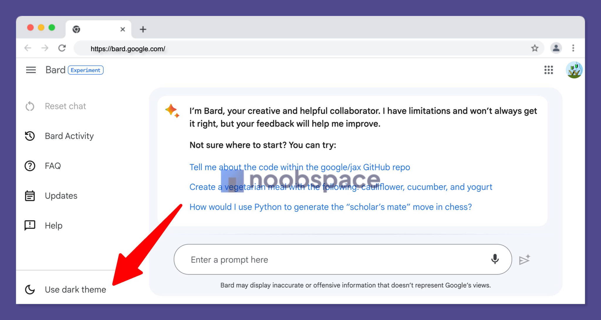How To Enable Google Bard Dark Theme (2025) | NoobSpace