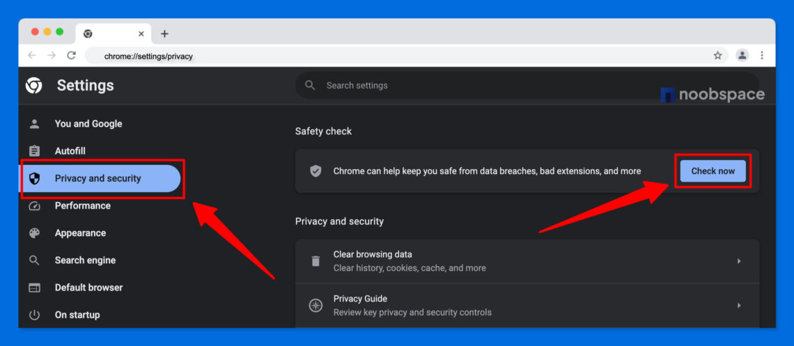 How To Run A Safety Check In Google Chrome 2025 | NoobSpace