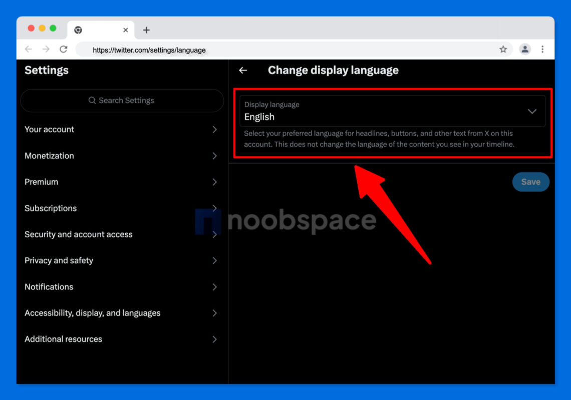 How To Change Language On X (Twitter) (Updated 2026) | NoobSpace