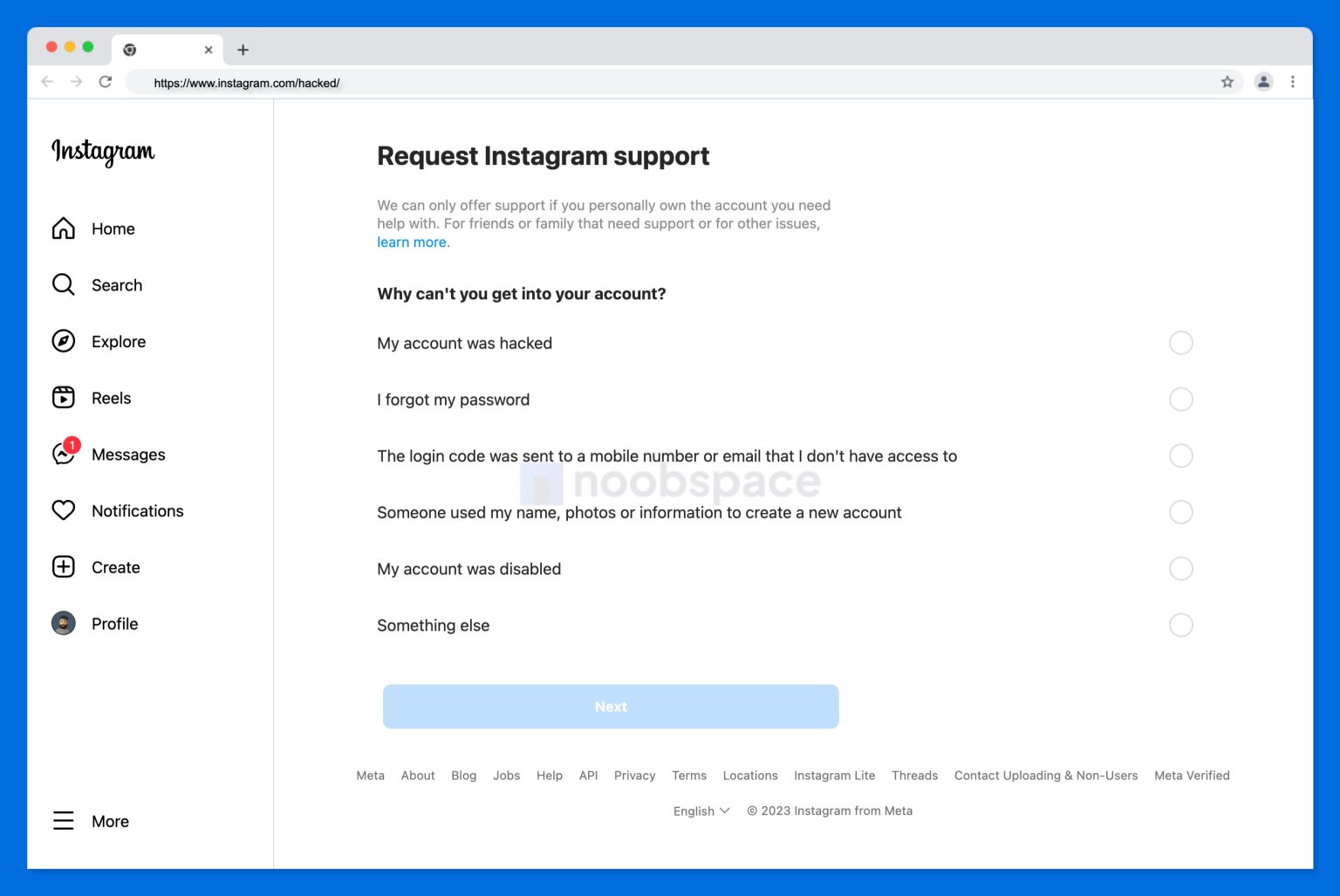 How To Contact Instagram Help Center (2025) | NoobSpace