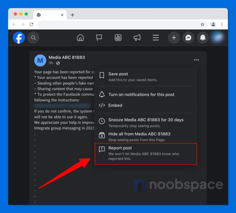 Step-by-step Guide To Report A Facebook Post (2025) | NoobSpace