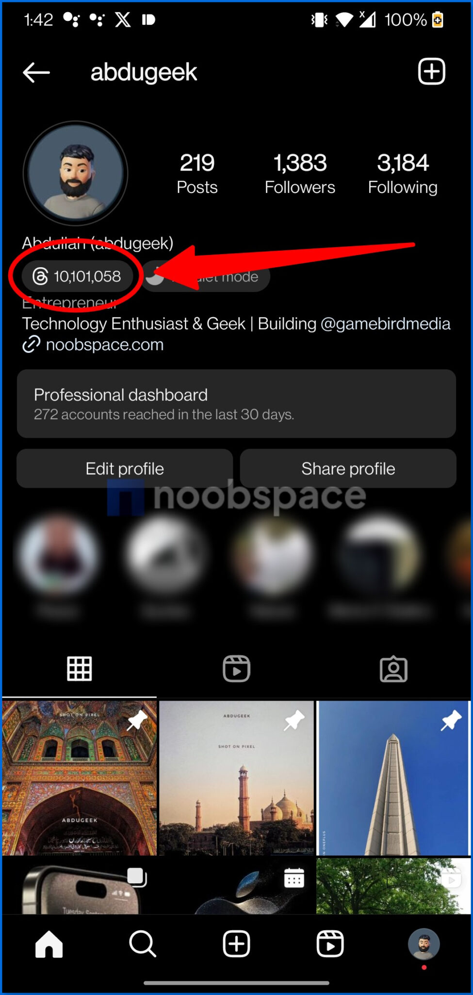 How To Remove Threads App @ Badge From Instagram Profile | NoobSpace